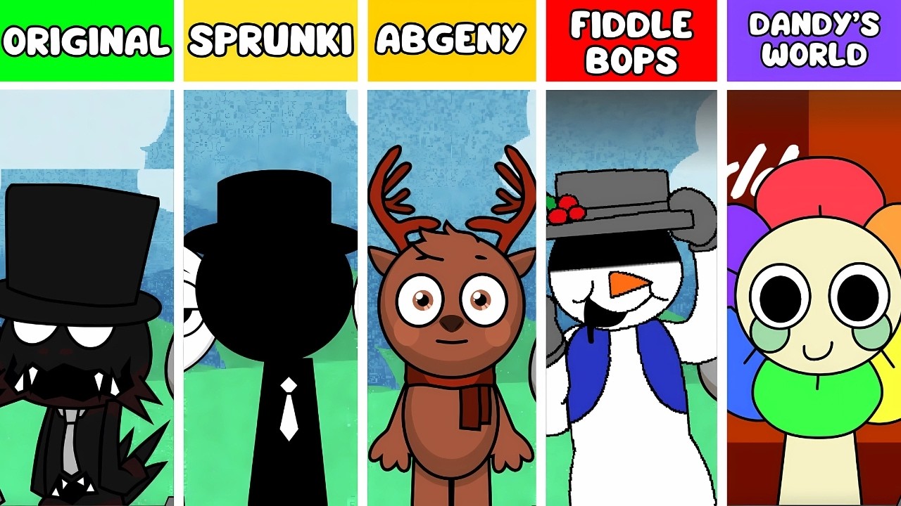 Incredibox Sprunksters VS Sprunki VS Abgerny VS Fiddlebops VS Dandy's ...