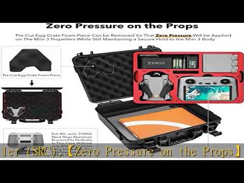 SYMIK A310-MM3DL Dual Layer Waterproof Hard Carrying Case for DJI Mini 3 Pro Drone/Fly More ...