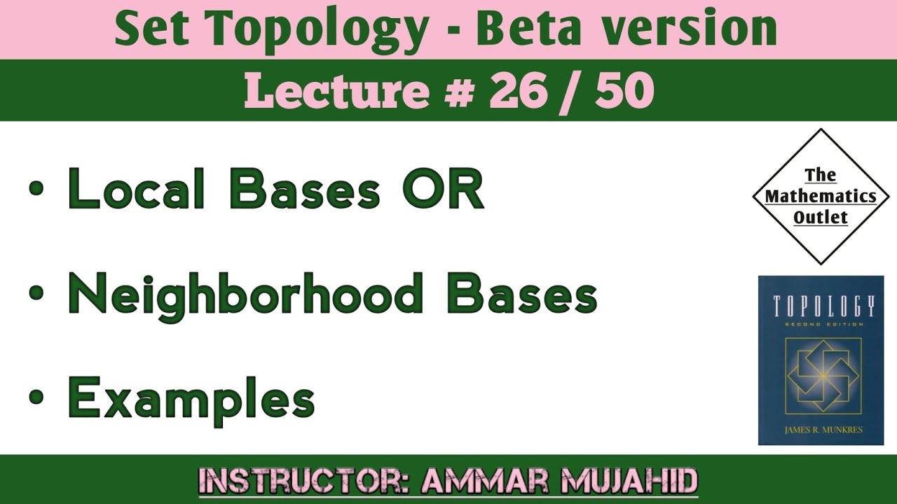 Local Base | Neighborhood Base | Base at a point | Topology || Lecture ...