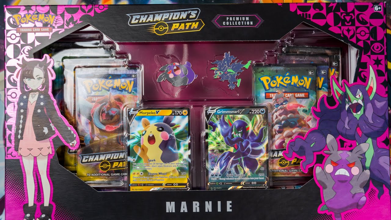 Pokemon Card Opening!! || Marnie Collection Box & Hatterene Collection ...