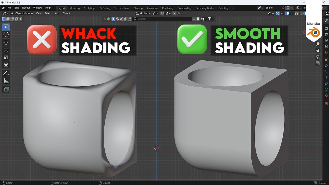 Blender - How To Fix Weird Shading In One Click! - YouTube