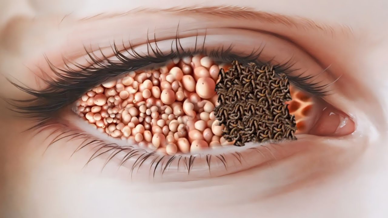 ASMR maggot remove & worm infected of eye | eyes treatment | - YouTube