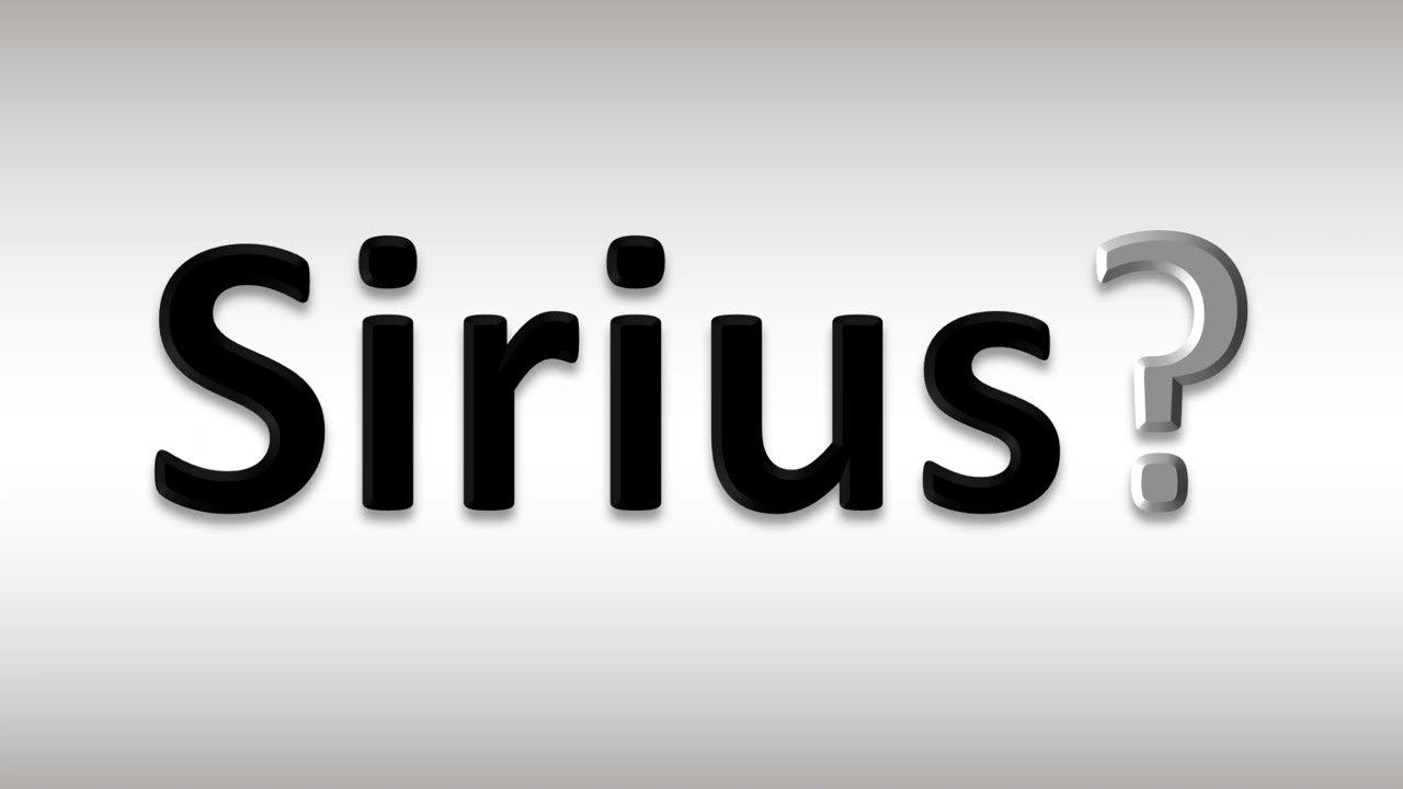 How to Pronounce Sirius - YouTube