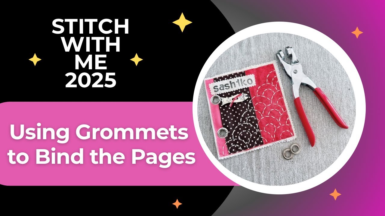 Using Grommets to Bind the Pages of a Fabric Book | Fabric Book Ideas # ...