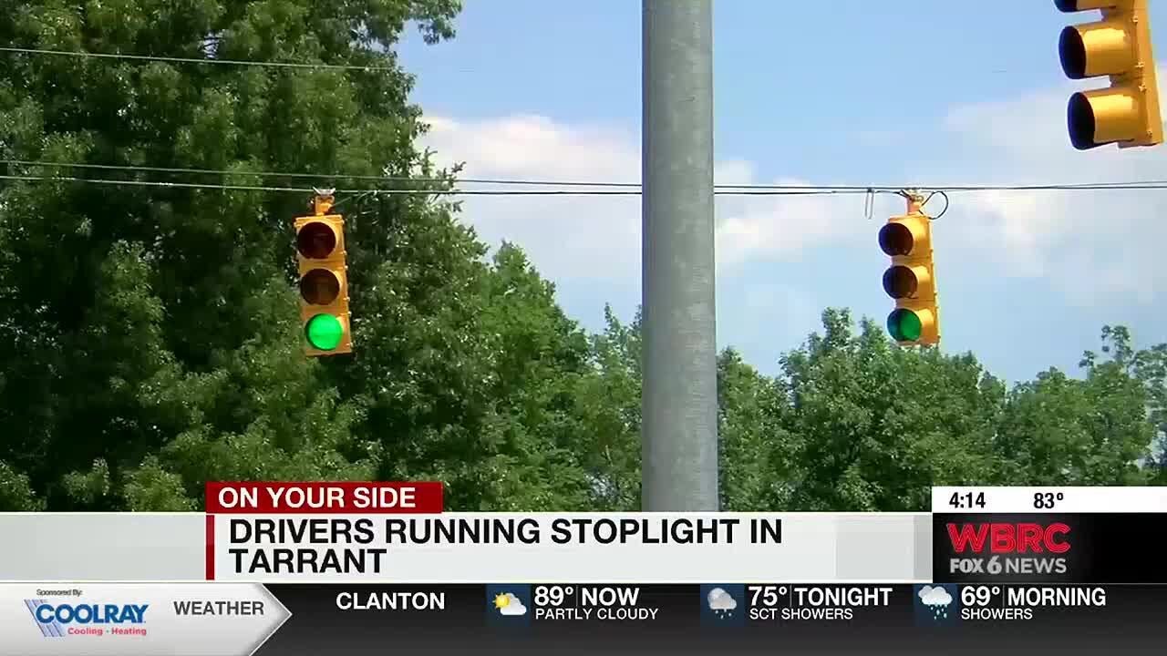 Drivers running stoplight in Tarrant - YouTube