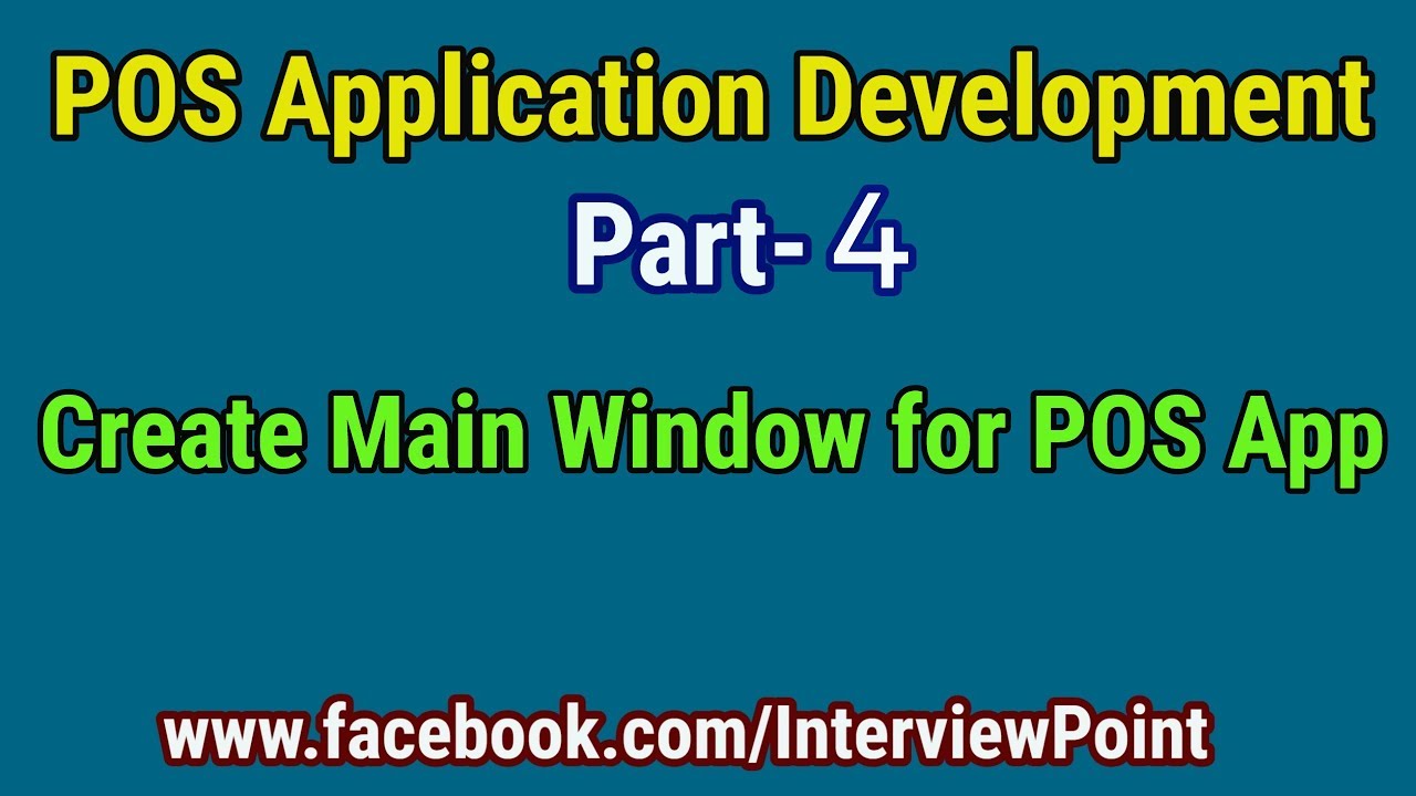 Create and Design Main Window for POS Application | Part-4 - YouTube