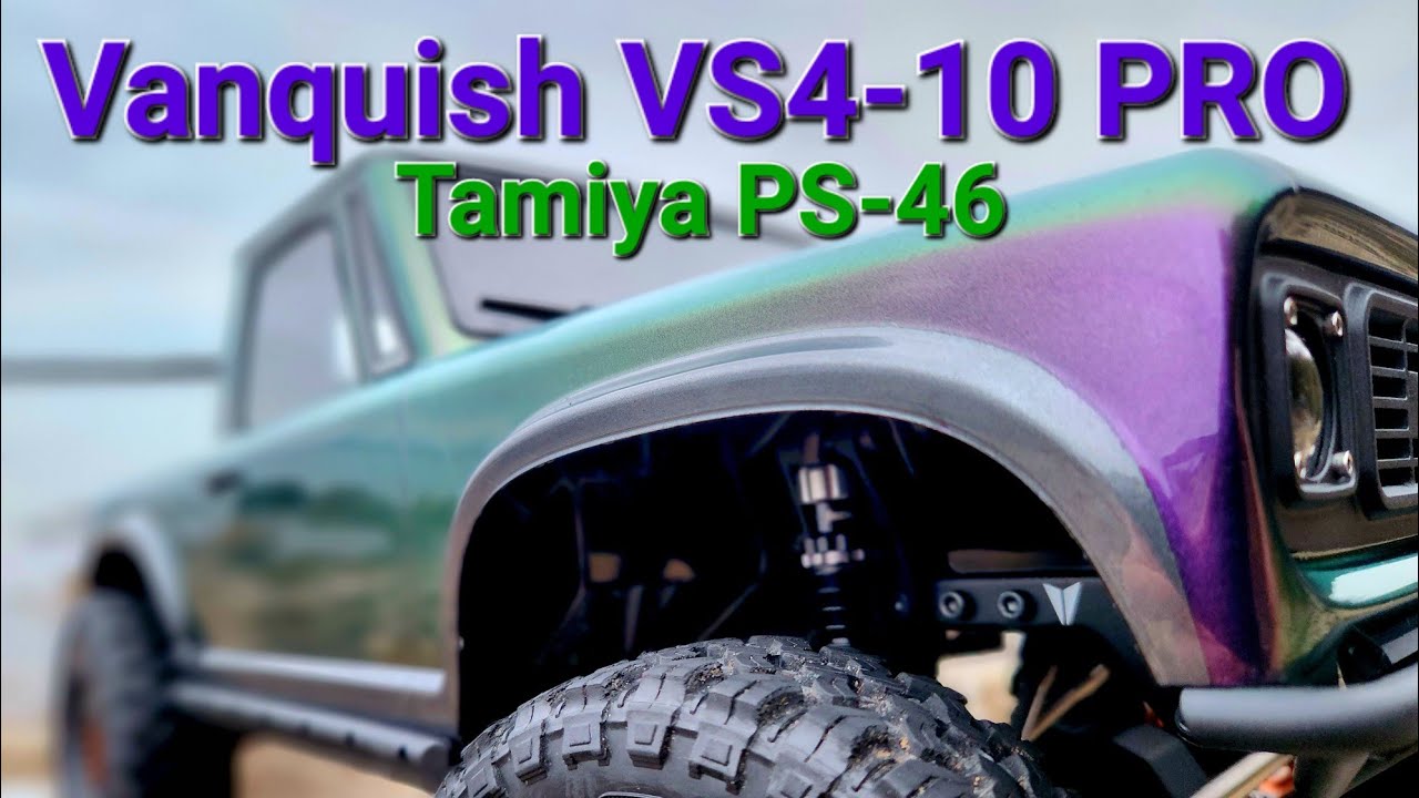 Vanquish VS4-10 Pro (Tamiya PS-46 Purple/Green iridescent paint) - YouTube