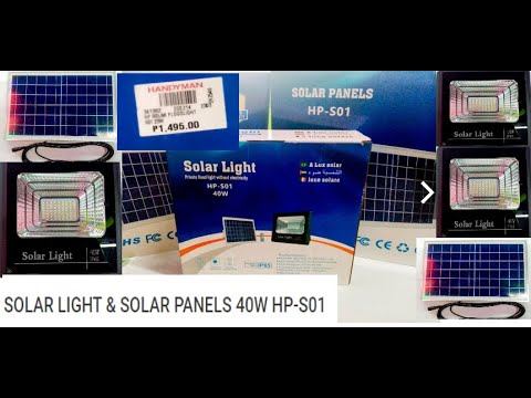 UNBOXING Solar panel and Solar Lights MODEL HP-S01 25 Watts - YouTube