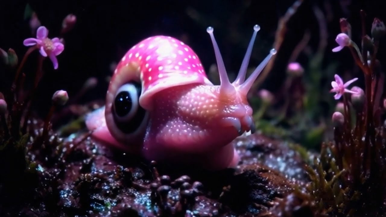 Magical Glowing Snails Light Up the Night Forest! 50HD - YouTube