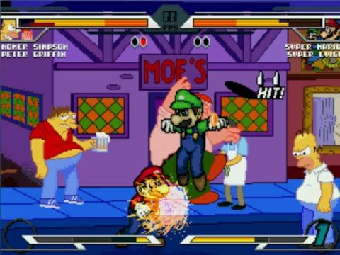 SW Mugen - Homer Simpson and Peter Griffin vs The Super Mario Bros ...