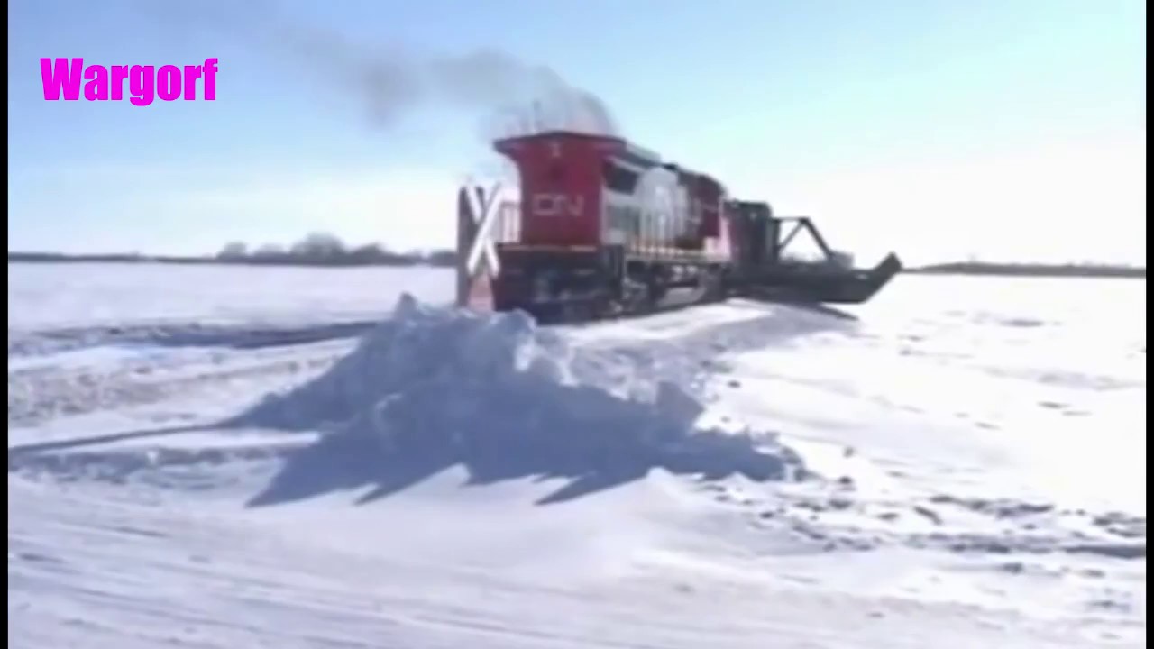 Powerful Snow Plow Train Blower Through Mega Deep Snow ( Part 1 ...