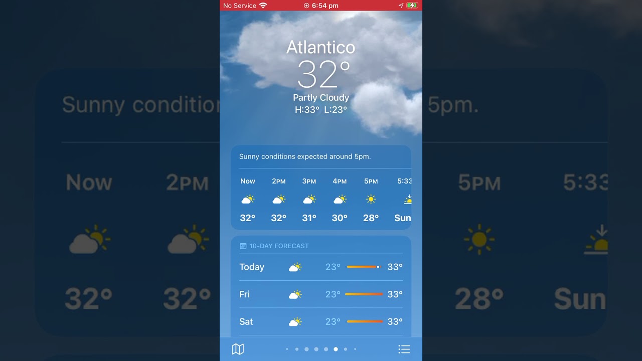 IPhone Weather Animation Partly Cloudy IOS 15 Version - YouTube