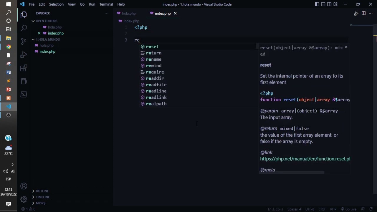 Hola Mundo con PHP y HTML5 | Programando en PHP - YouTube