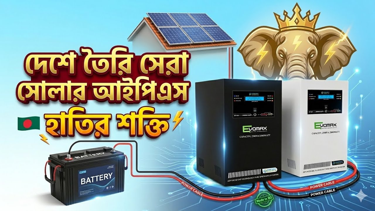লোডশেডিং থেকে মুক্ত হতে Evomax 24V 2KW সোলার আইপিএস নিলাম - YouTube