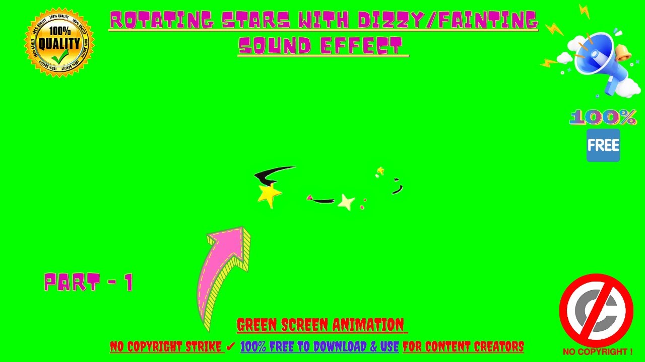 Stars Rotating Animation⭐🌟⭐With Dizzy💫Sound Effect 🔊No Copyright Strike ...