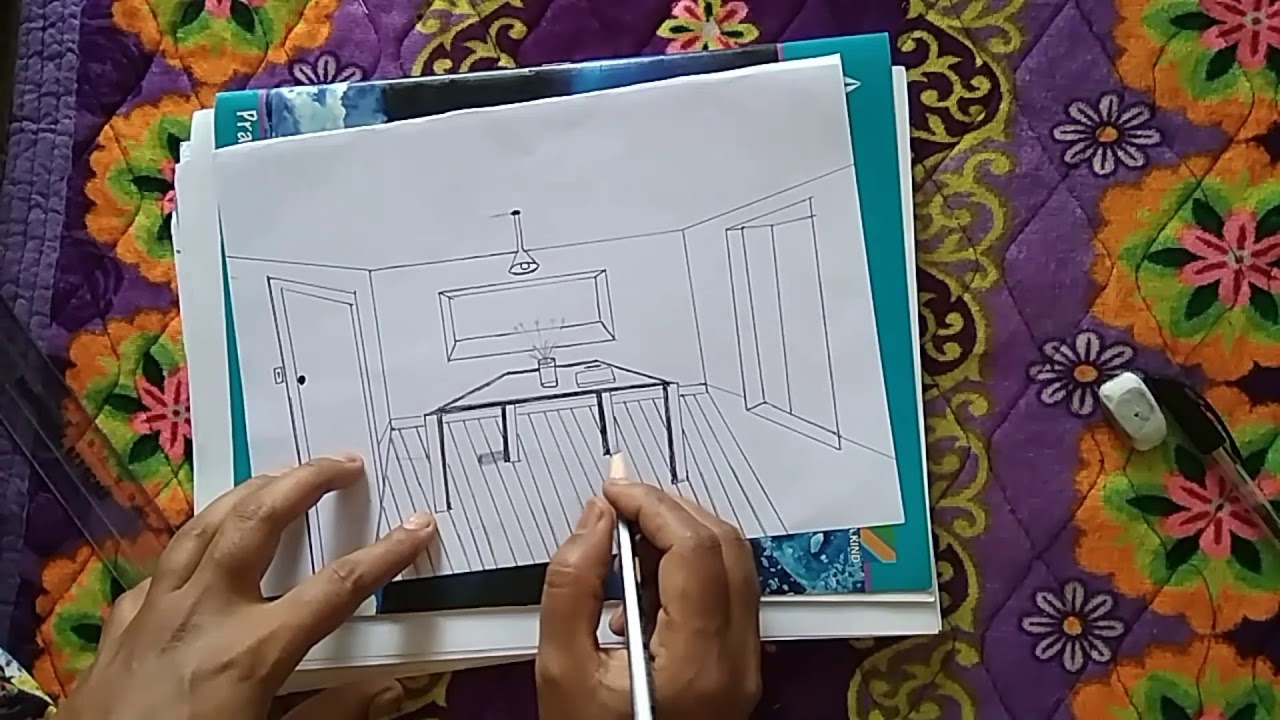 pencil art pencil drawing pencil sketch How to Draw a Room in 1- point ...