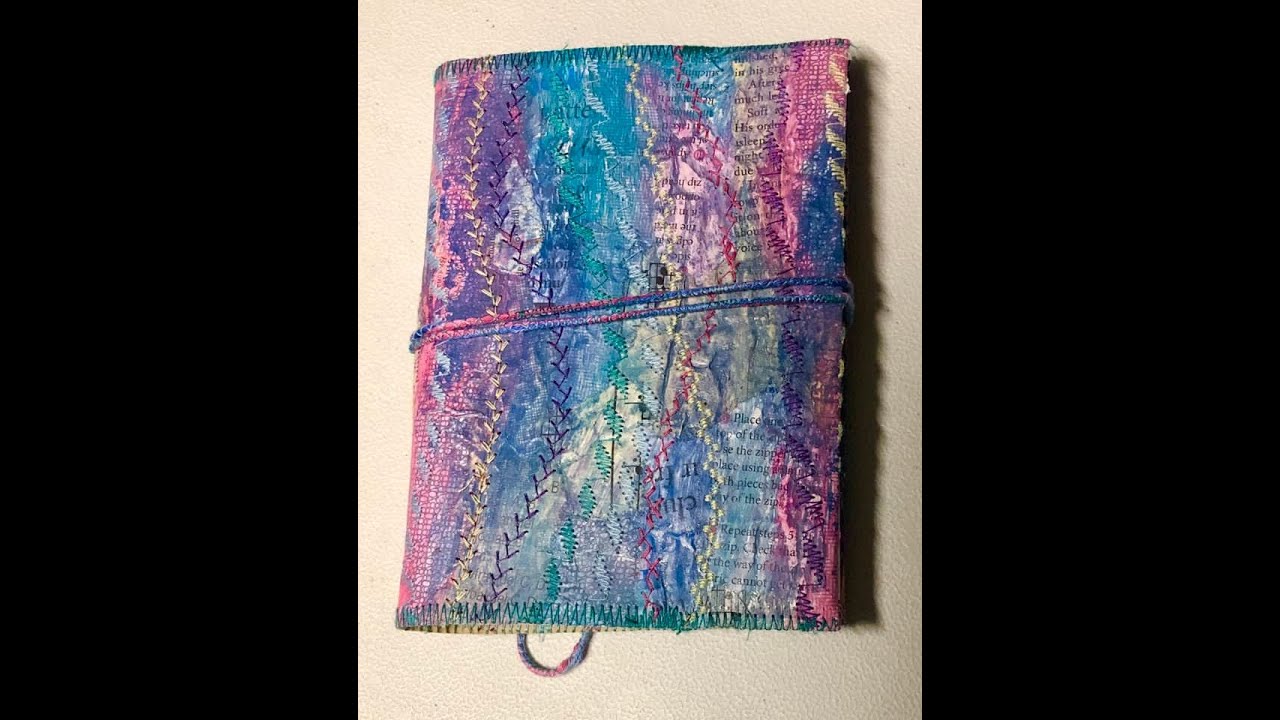 Stitched paper collage book cover - YouTube