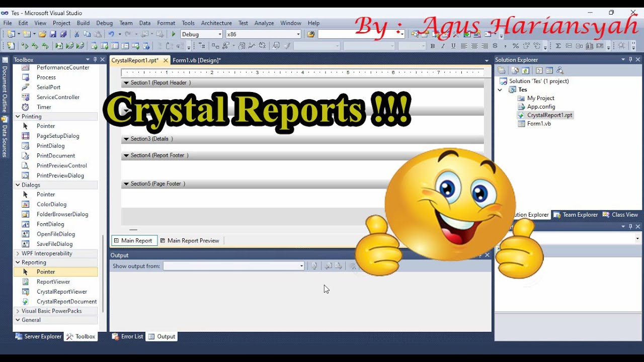 Crystal Reports 2010 Support Pack 13.0.5 VISUAL BASIC NET - YouTube
