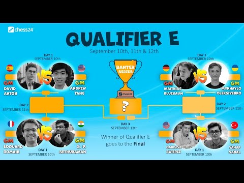 GM Dariusz Swiercz (USA) vs GM Vahap Sanal (TUR)  | Banter Series | Qualifier E | Day 1