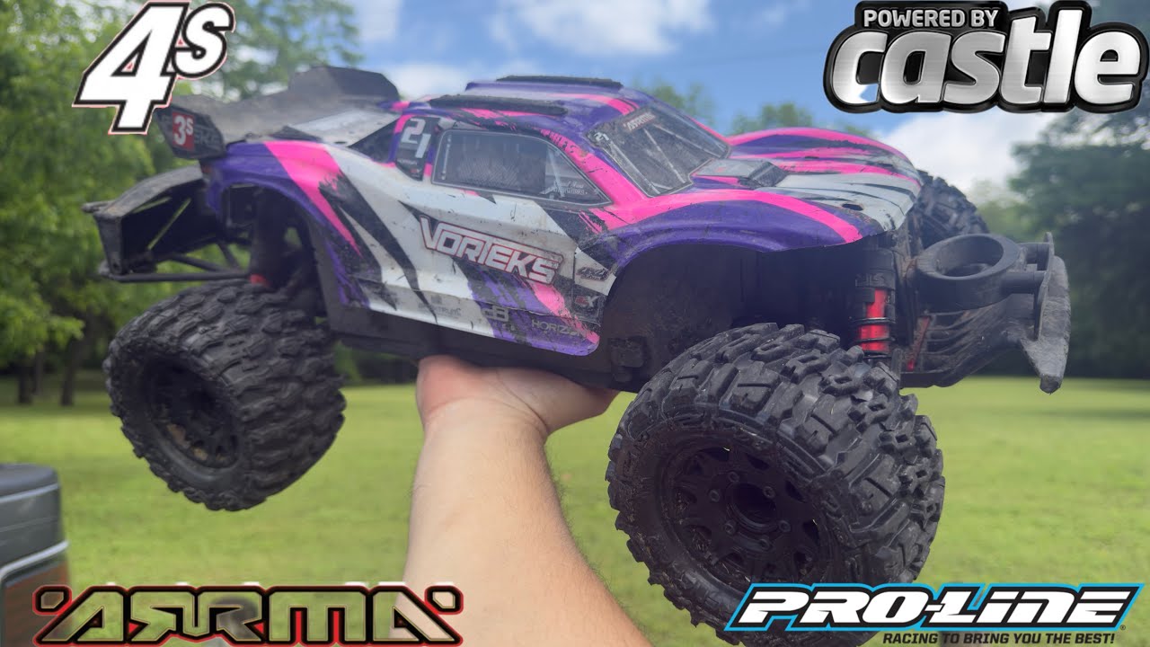 4S Arrma vorteks XL takes flight!!|| proline tire mix-match - YouTube