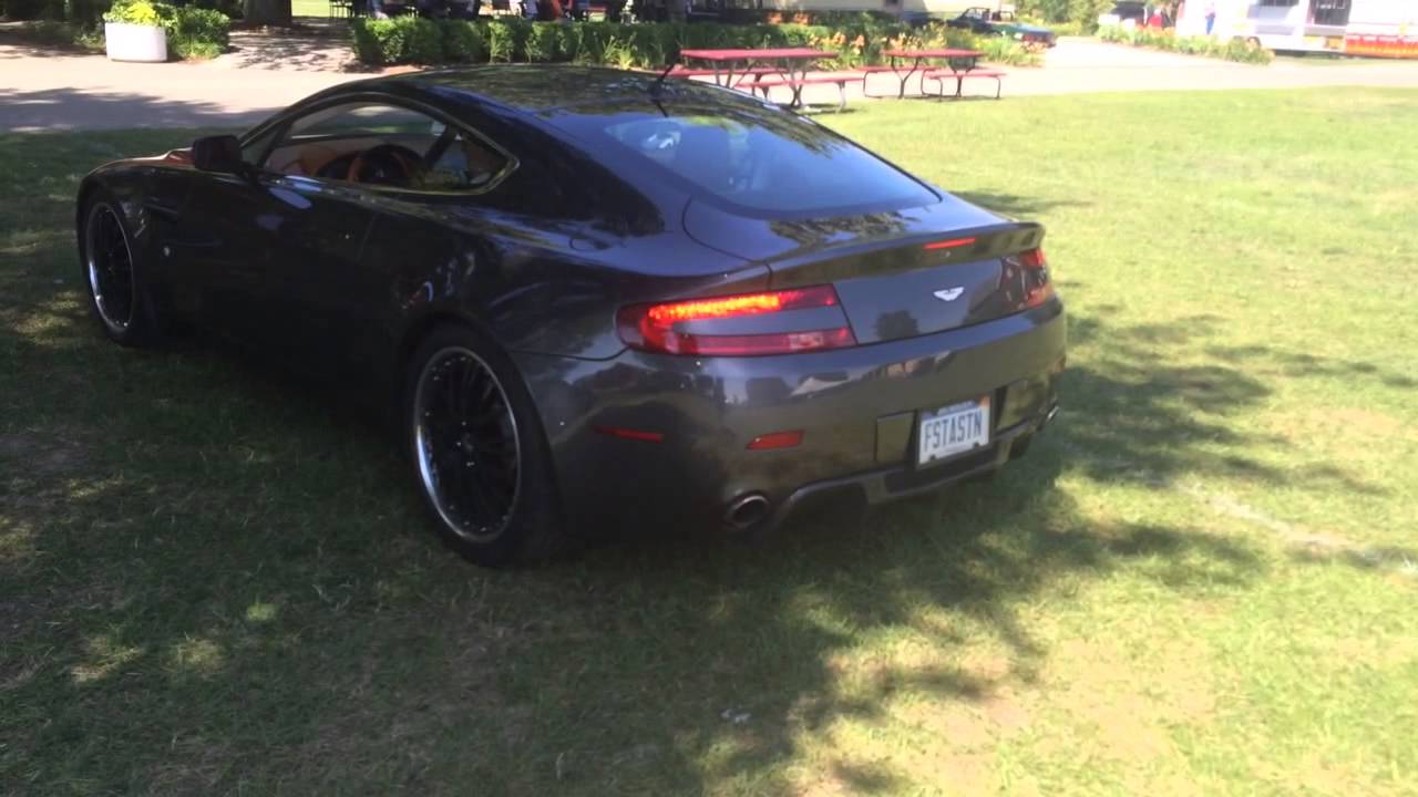 Modified Aston Martin vantage start up - YouTube