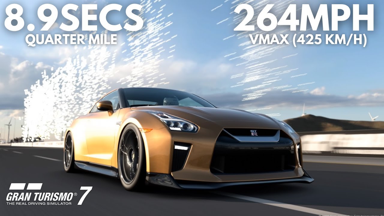 Gran Turismo 7 - Nissan GT-R DRAG & TOP SPEED Setup - YouTube