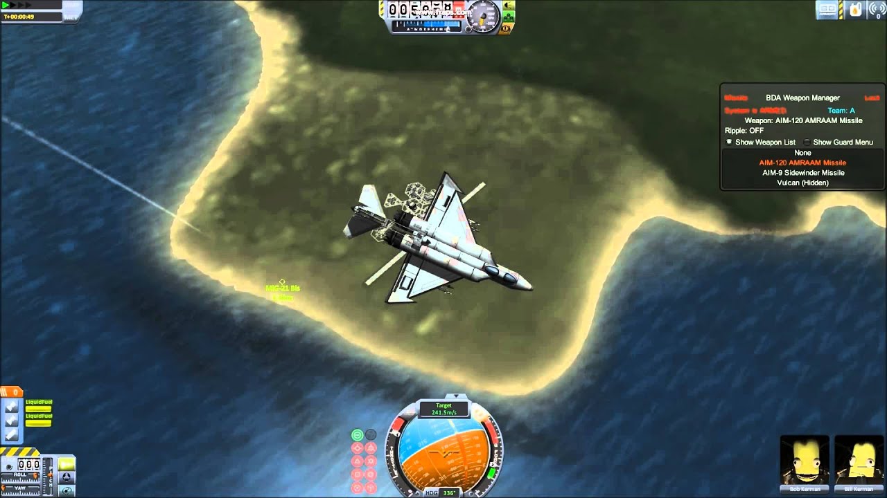 KSP F-4 Phantom vs MiG-21 (BD Armory) - YouTube