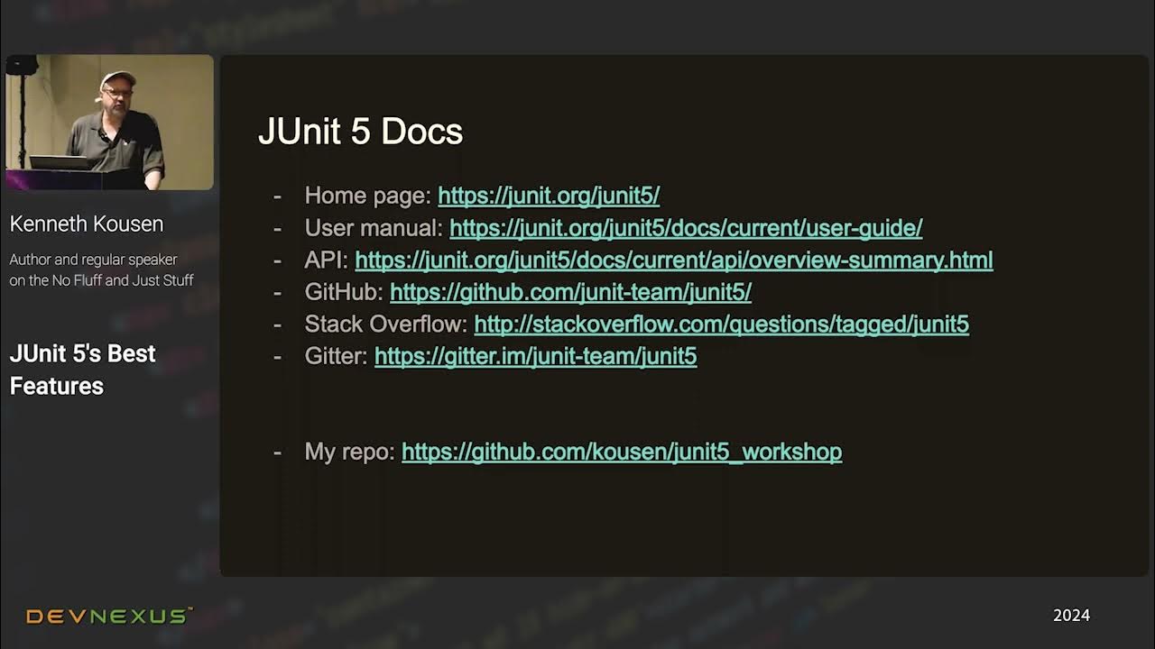 Devnexus 2024 - JUnit 5's Best Features - Kenneth Kousen - YouTube
