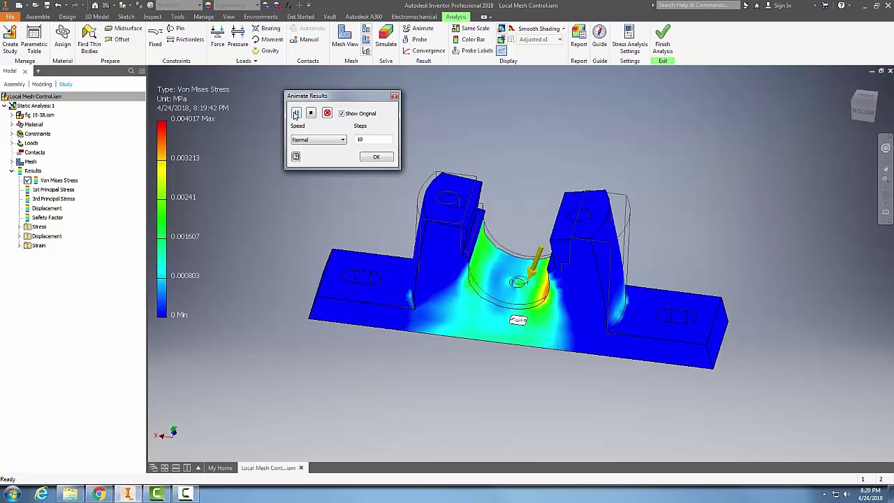 15-23 Animating the Stress Analysis Results - YouTube