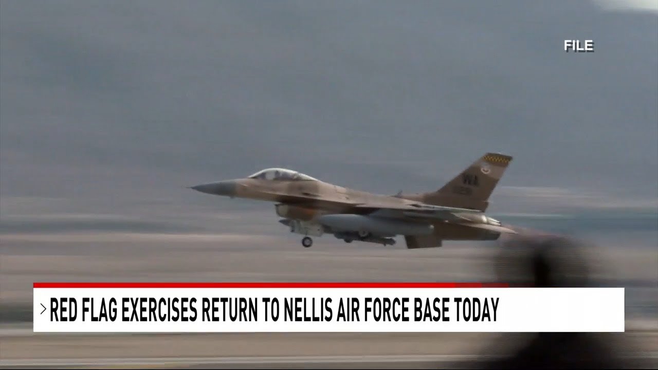 Nellis Airforce Base is doing Red Flag training in #LasVegas all week ...