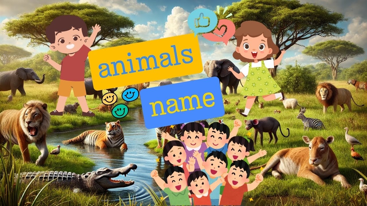 Learn Wild Animal Names and Animal Videos for Kids | Video for Babies 🐯 ...