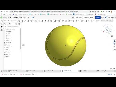 Tennis Ball Onshape - YouTube
