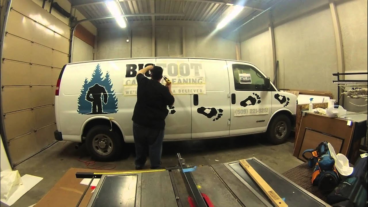 MDSC Bigfoot Van Graphics Installation Time-Lapse - YouTube