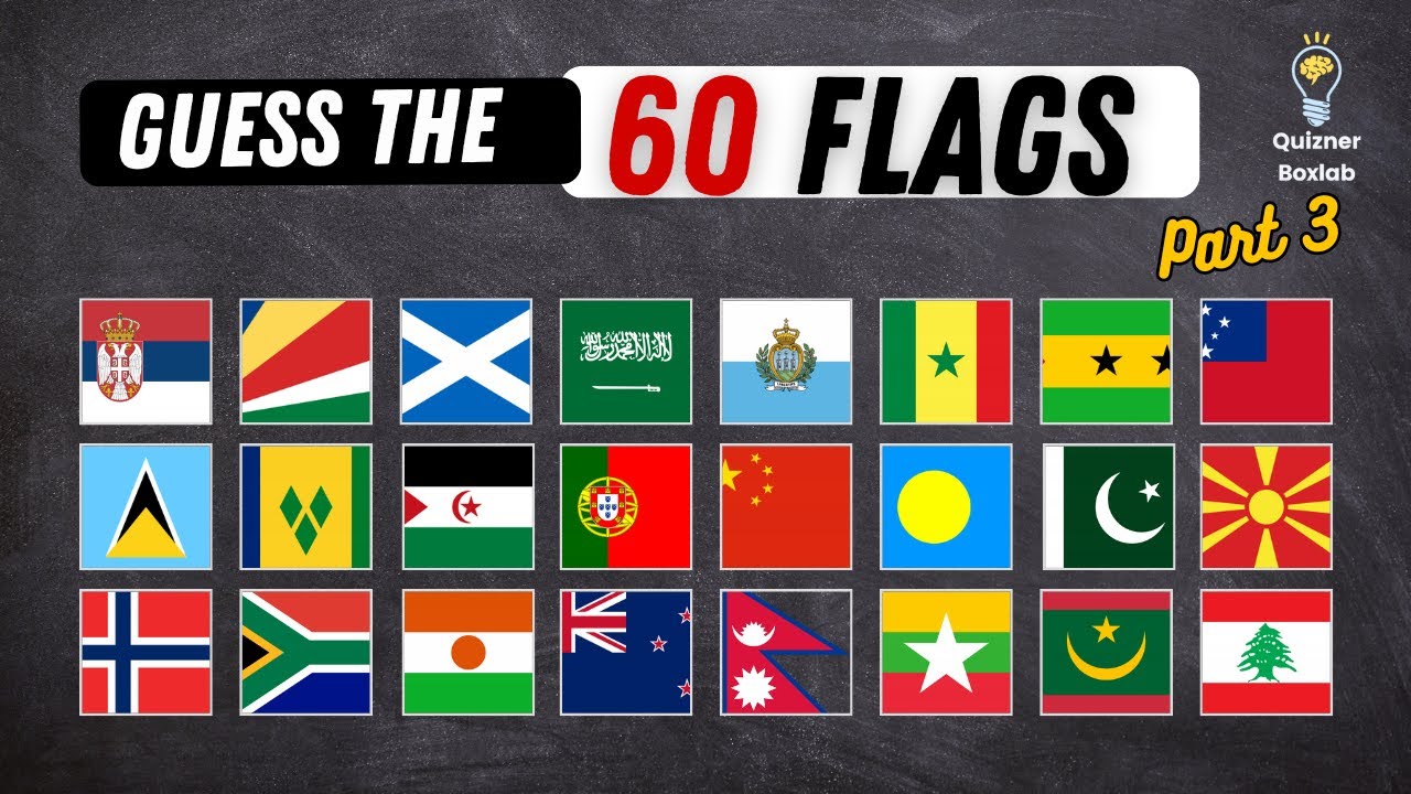 GUESS THE FLAGS, GUESS COUNTRY NAME FROM 60 FLAG IMAGES IN 5 SECONDS ...