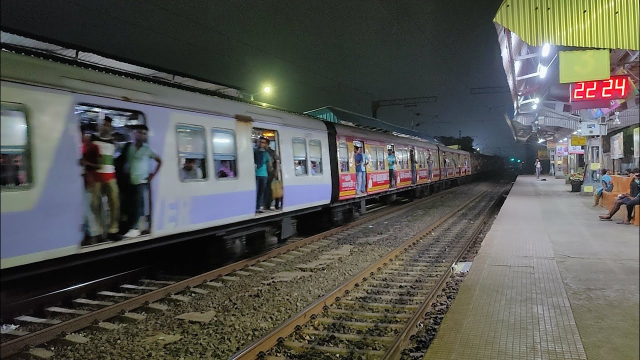 Kolkata local train at night - YouTube