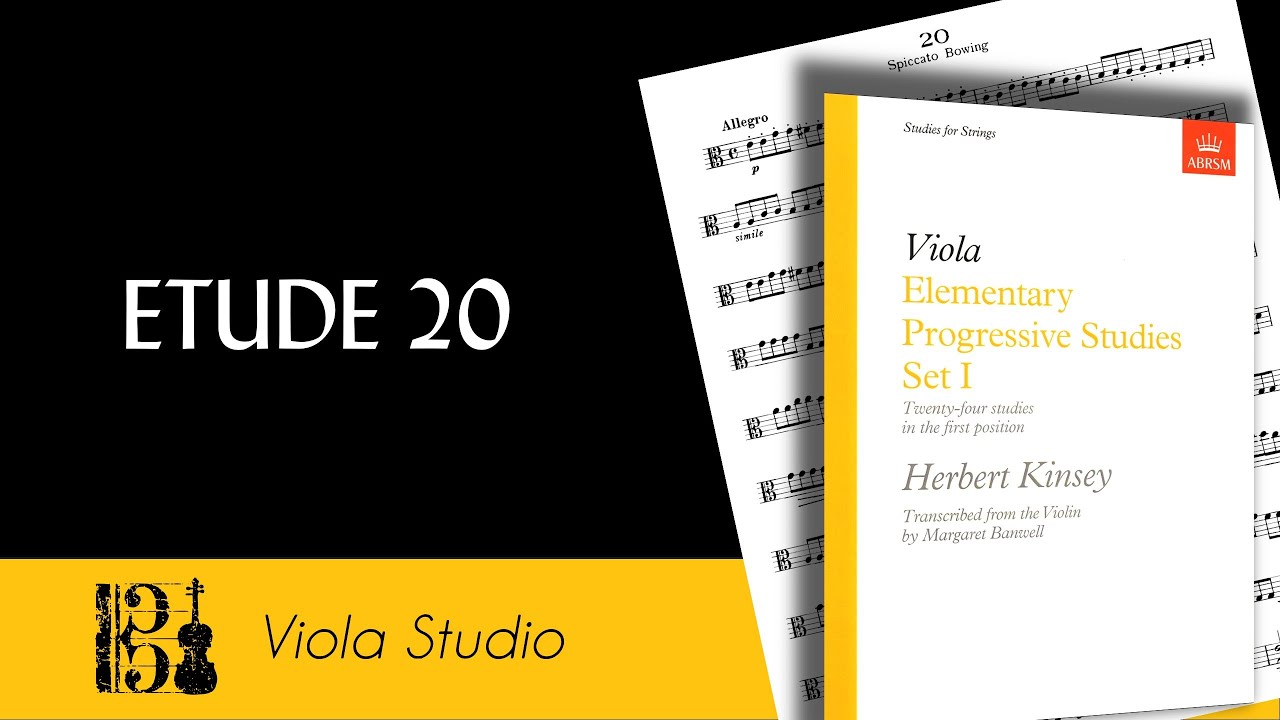 KINSEY - Elementary Progressive Study for Viola | ETUDE 20 - YouTube