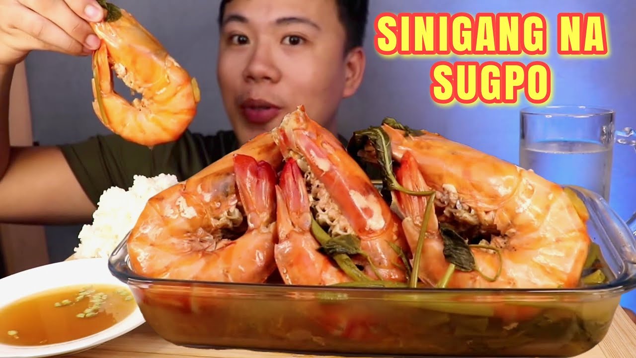 SINIGANG NA SUGPO MUKBANG | Sarap ng Sugpo | Pinoy Mukbang | Mukbang ...