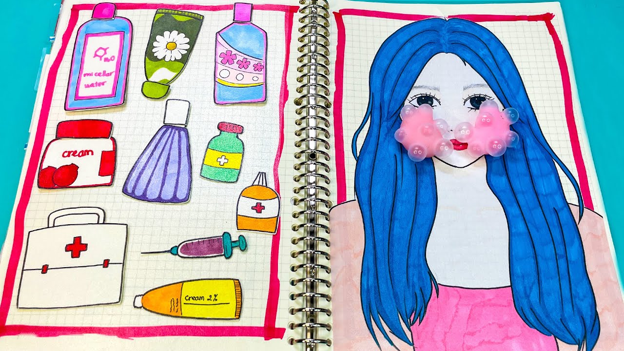 [ 💸paper diy 💸] Pop the pimples ️‍🩹 | Makeup tutorial and skincare ...