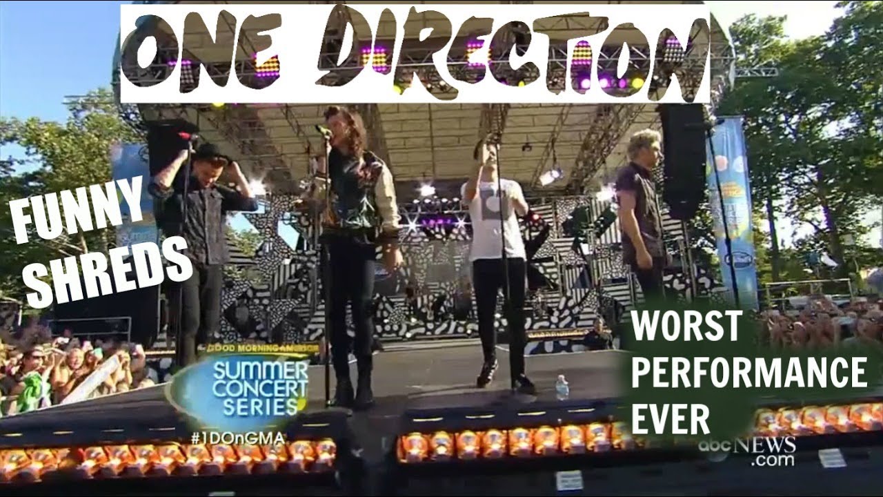 One Direction - Drag Me Down (Worst Performance Ever) Shreds - YouTube