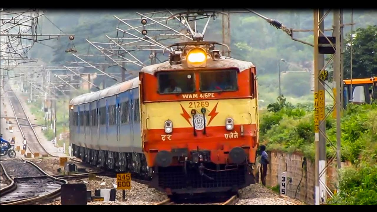 Shatabdi exp with WAP1, WAP4, WAP7, WAM4 and WDP4 locomotives !! - YouTube