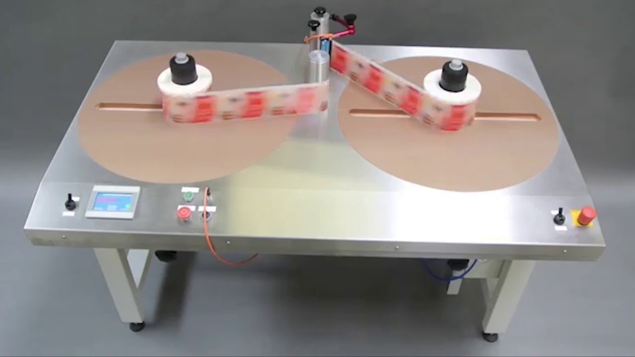 Stolní převíječka etiket / Table top rewinder - YouTube