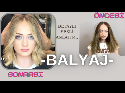 Balyaj nasıl yapılır - Sarı saç renkleri - ombre yapılışı - long bob saç modeli - doğal saça balyaj