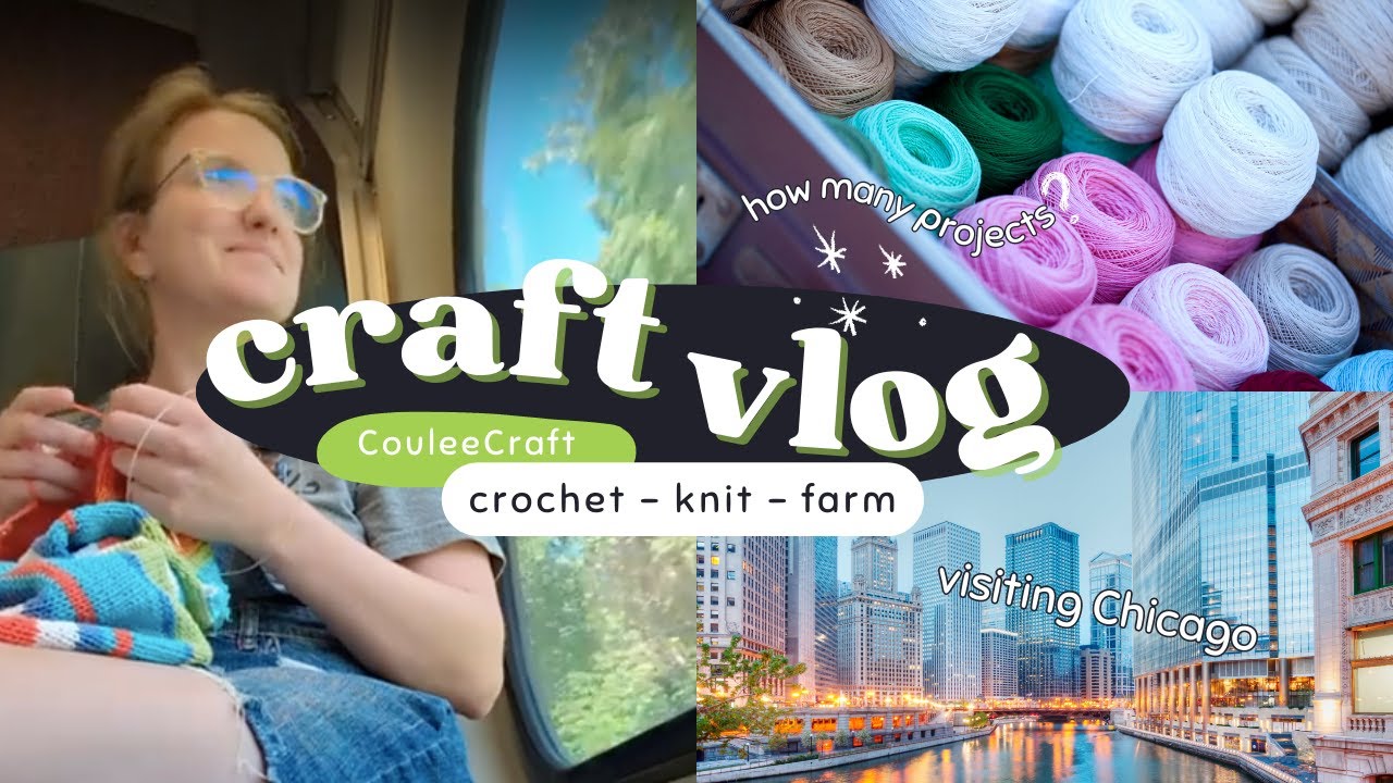 Craft Vlog: Travel knitting crochet projects visiting Chicago | mesh ...