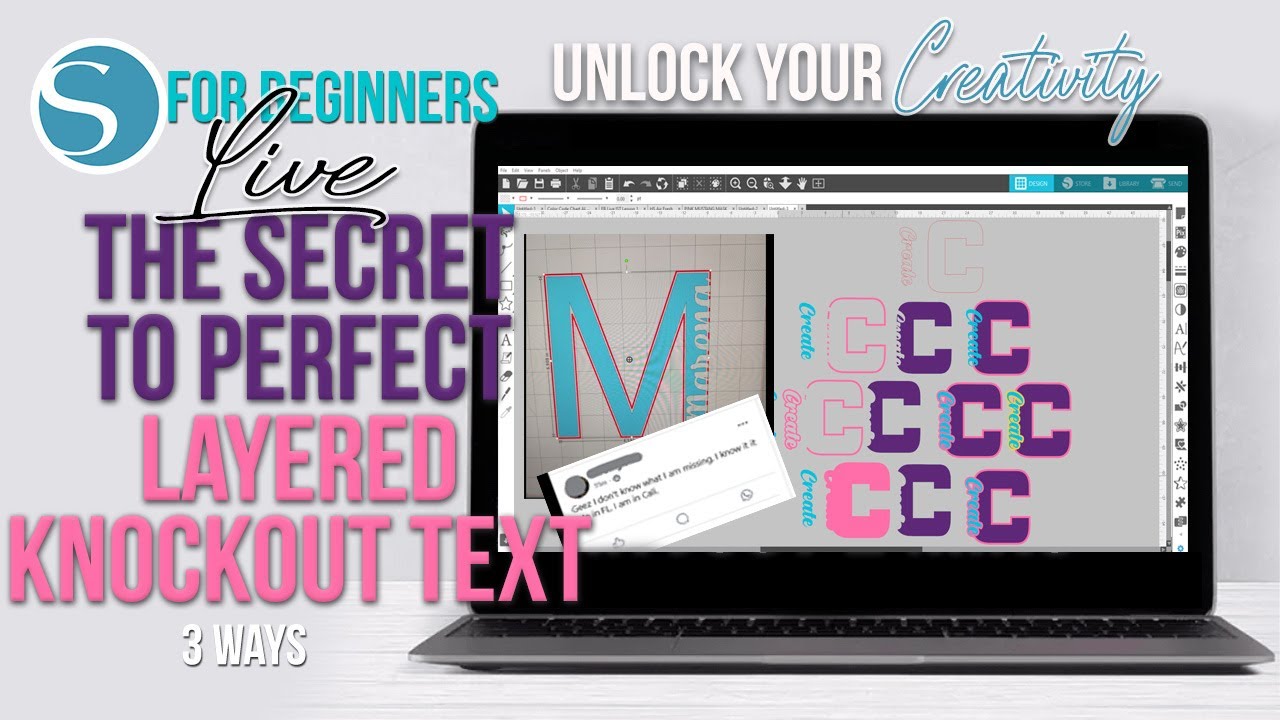 Personalized Silhouette Studio Help - Name and Initial Knockout Design - YouTube