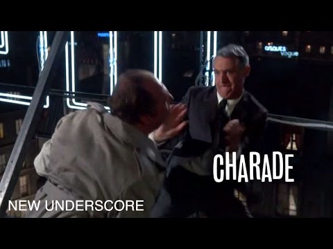 Charade (1963) - Rooftop Fight Scene - New Underscore - YouTube