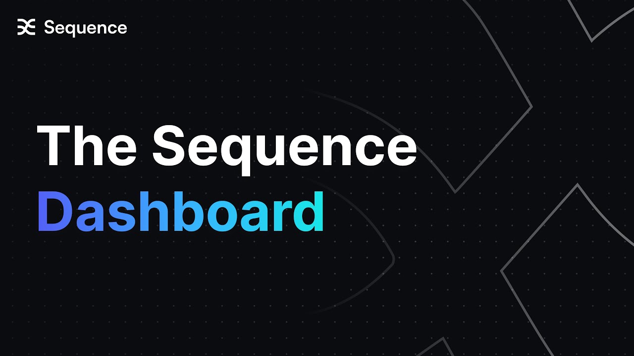Using the Dashboard on Sequence - YouTube