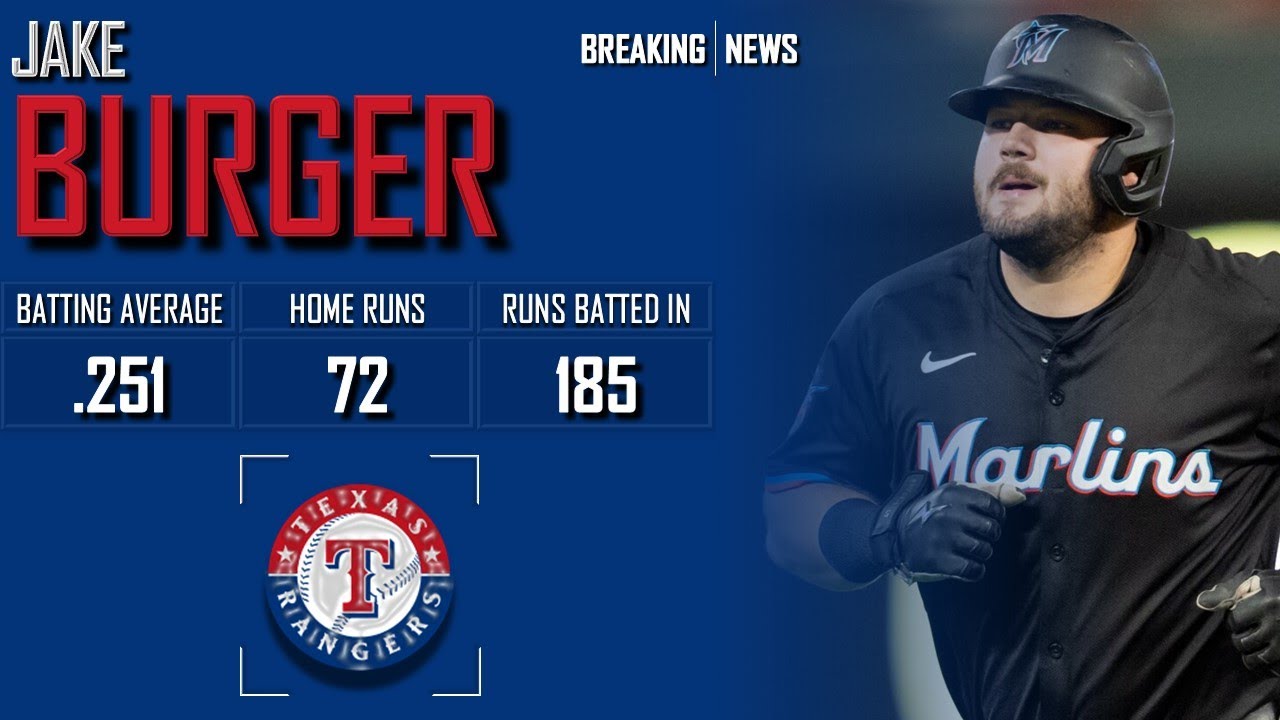 𝐁𝐑𝐄𝐀𝐊𝐈𝐍𝐆 𝐍𝐄𝐖𝐒: Texas Rangers Acquire Jake Burger | 2024 MLB Offseason ...