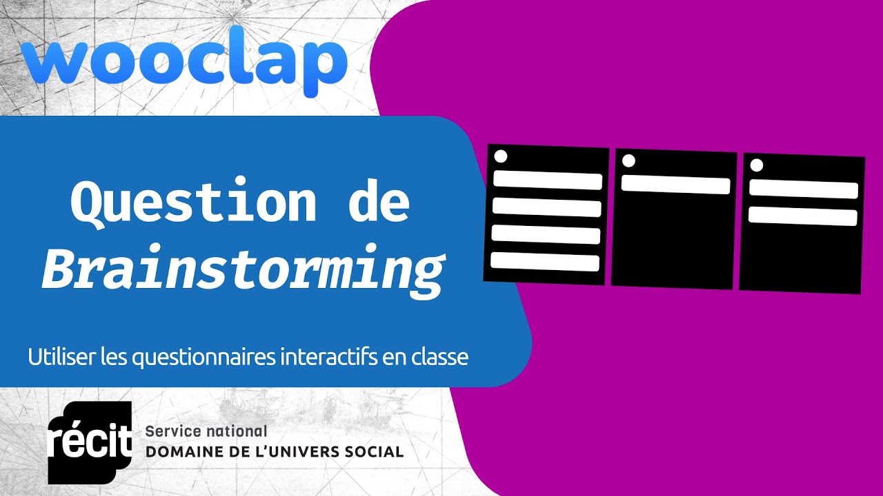 Le modèle de question « brainstorming » dans Wooclap - YouTube