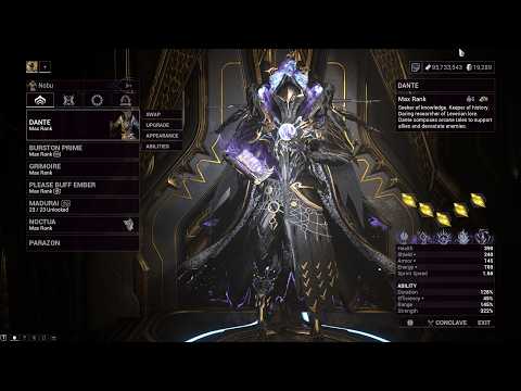Warframe Maximum Investment - Dante (Damage Cap) | Jade Shadows: Constellations