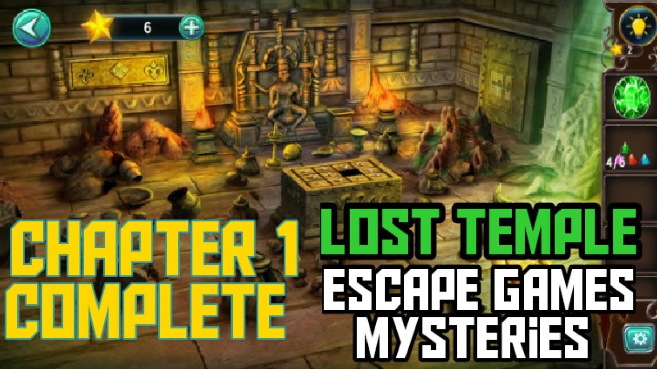 escape game mysteries lost temple chapter 1 complete - YouTube